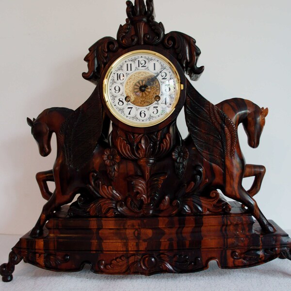 Wood Carved Clock - Etsy