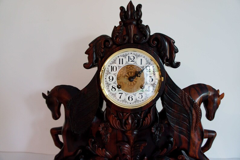 Wood Carved Clock - Etsy