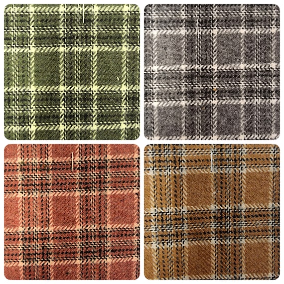 Wool Mix Tartan Check Polyester/wool Blend Fabric Material - Etsy UK