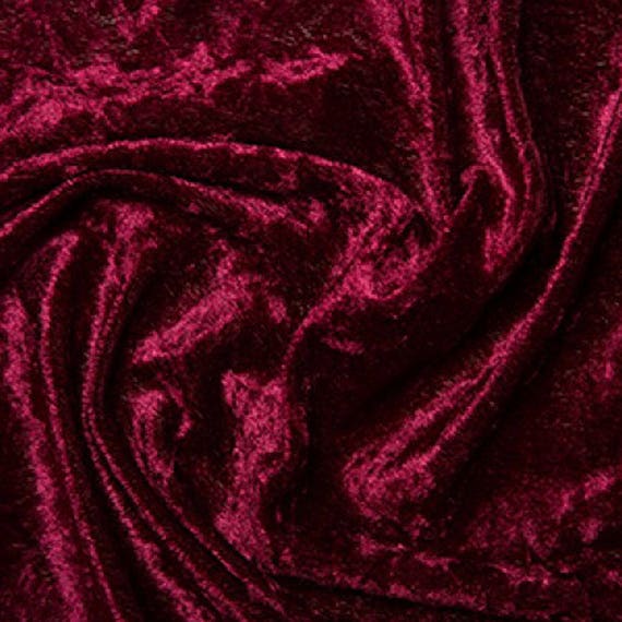 Red Crushed Velvet Fabric