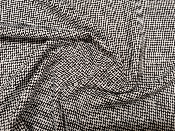 Small Dog Tooth / Houndstooth Fabric PolyViscose Suiting | Etsy