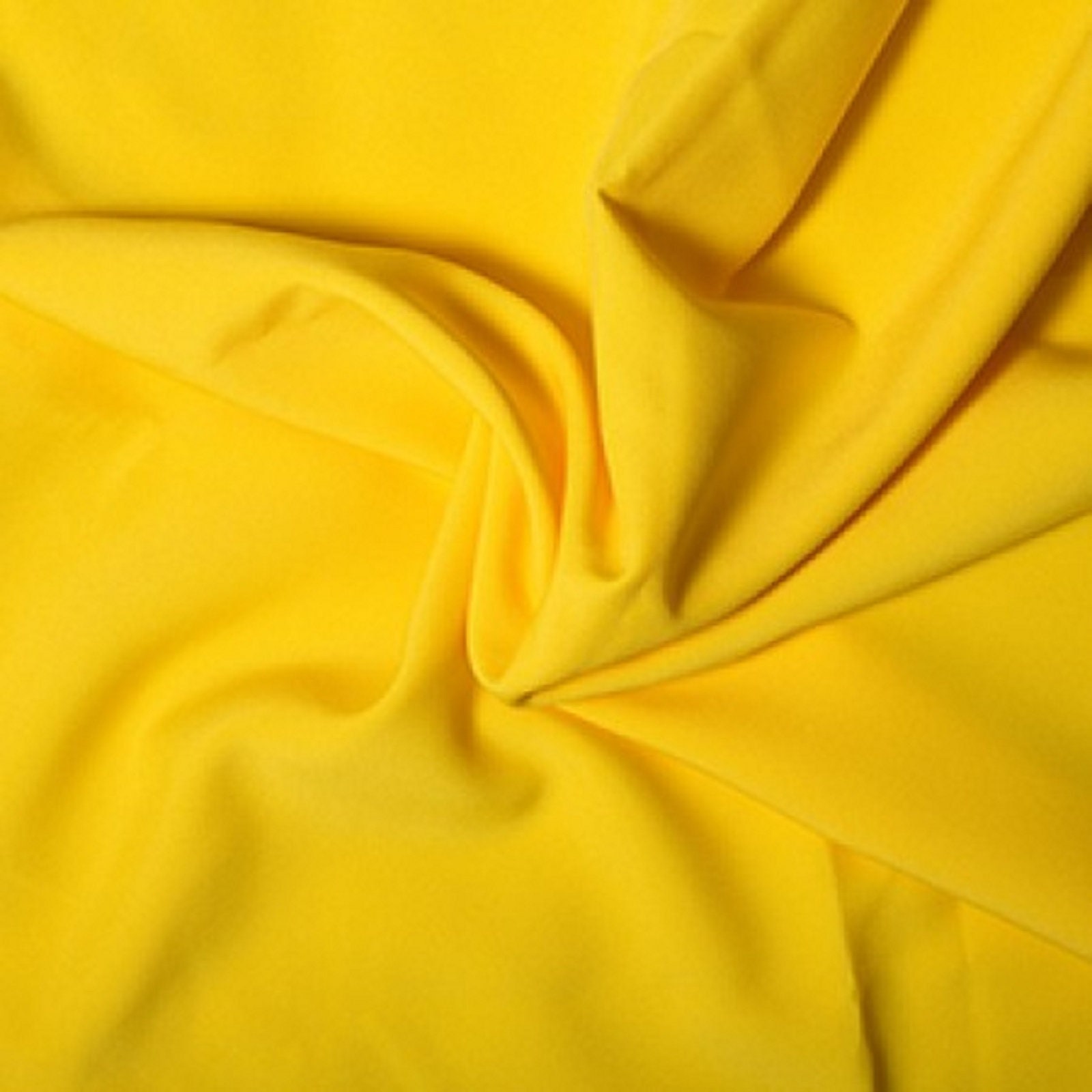 Yellow - Polyester Bi-Stretch Panama Suiting Dress Fabric - 147cm (58) Wide