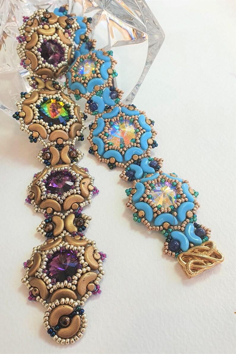 Beading Tutorial Iris Bracelet PDF Beadwork PDF Pattern, Beaded Bracelet - Etsy