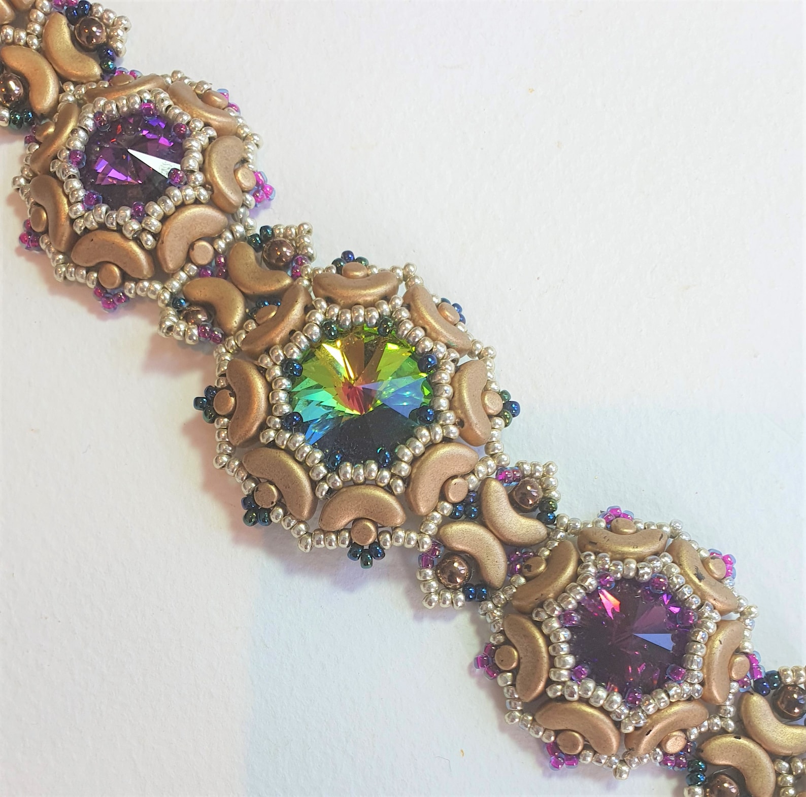 Beading Tutorial Iris Bracelet PDF Beadwork PDF Pattern, Beaded ...