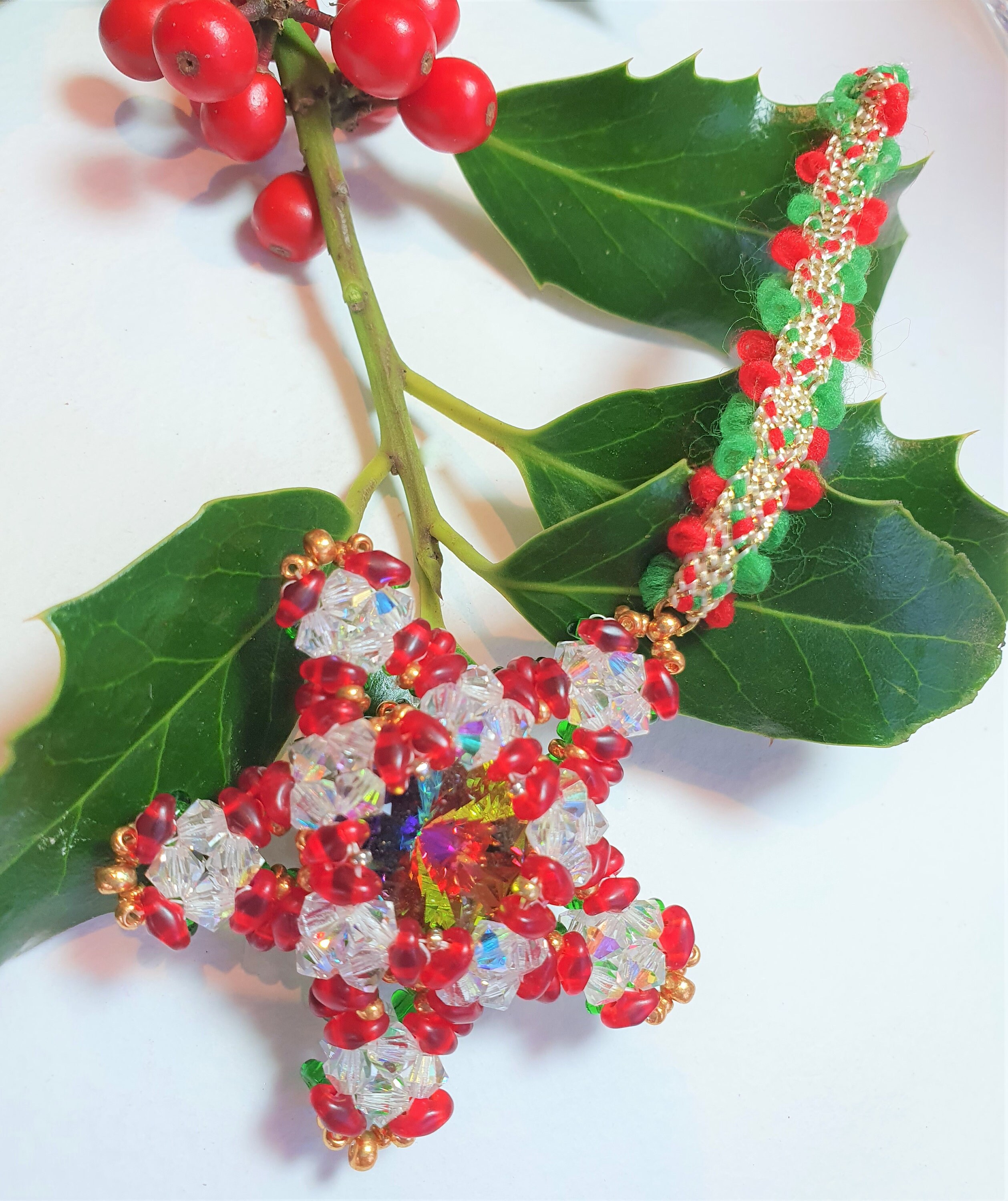 Beading Pattern - Christmas Big Star Ornament Bauble - Beadwork PDF ...