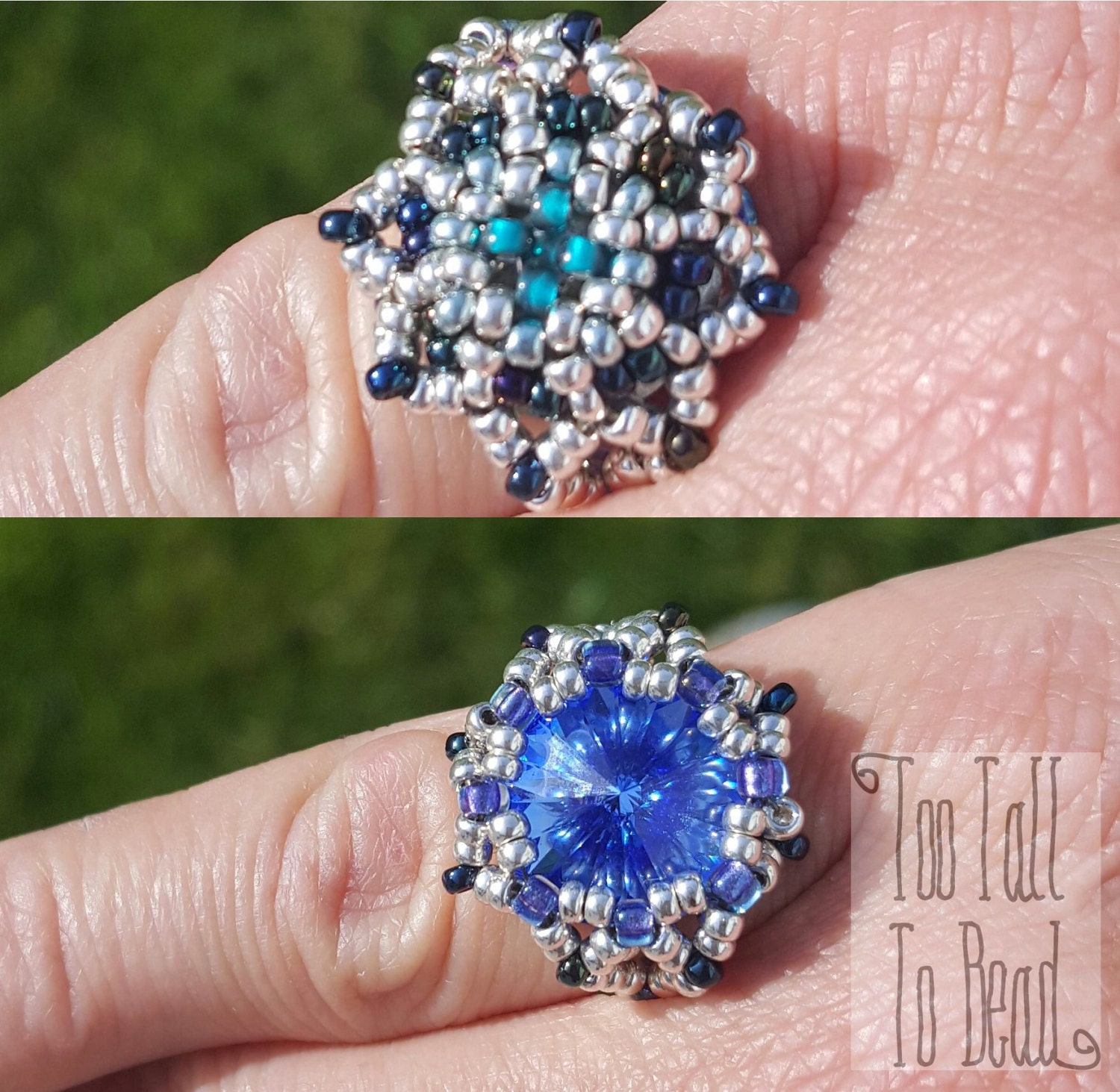Reversible Rivoli Ring PDF Beadwork Tutorial - Etsy