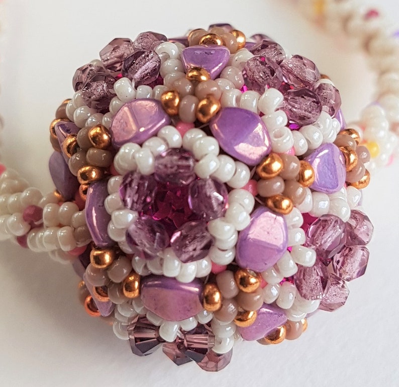 Beading Pattern Pinch Ball Beaded Bead Beadwork Tutorial PDF Download ...