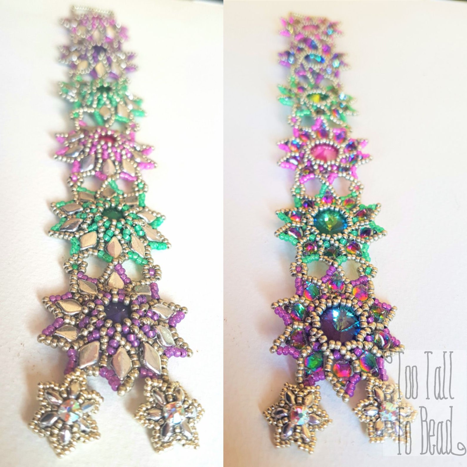 Beading Pattern 1234 Flowers Beadwork PDF Tutorial Make - Etsy