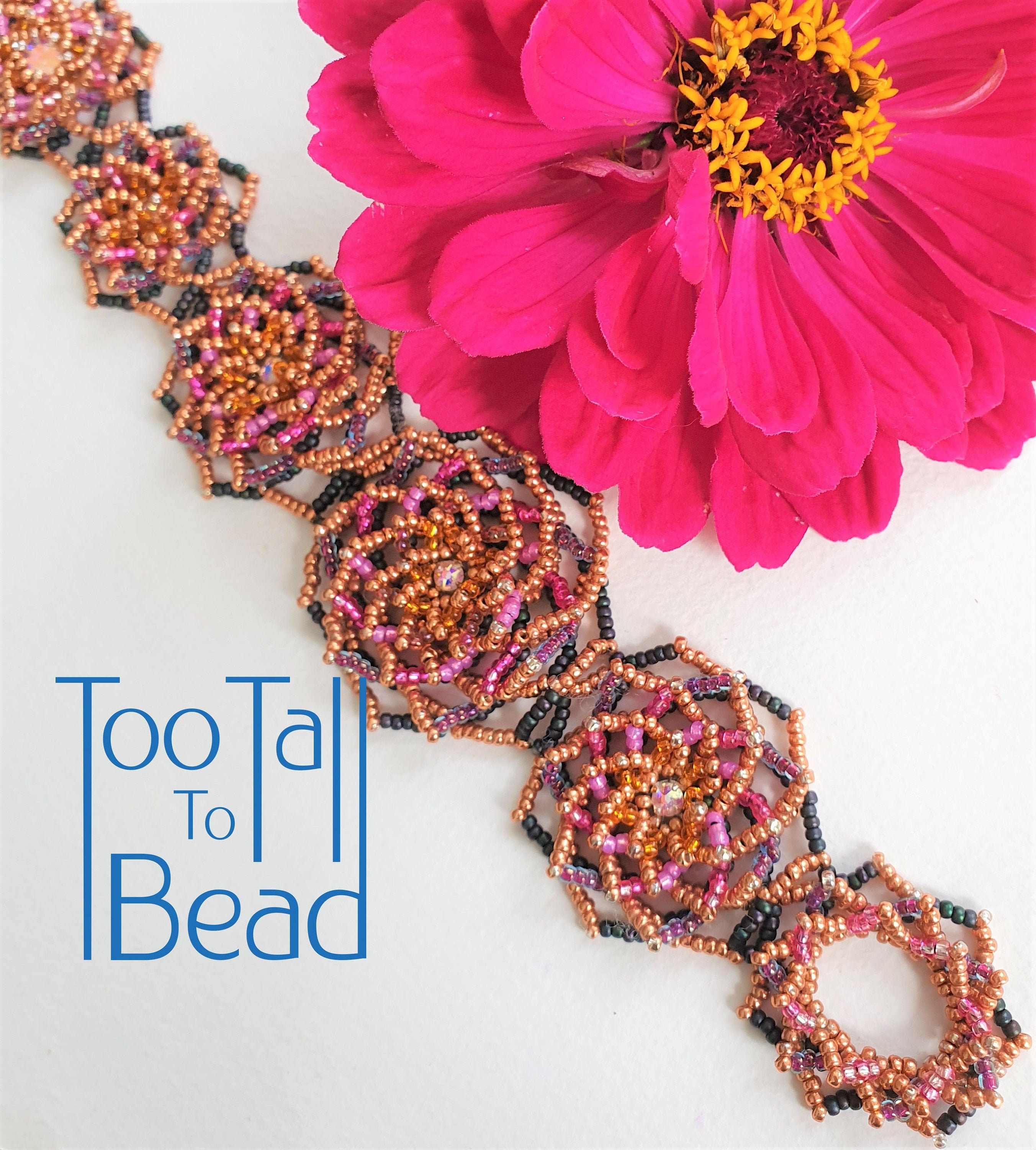 Beading Pattern Roses in Bloom Beaded Bracelet Tutorial - Etsy