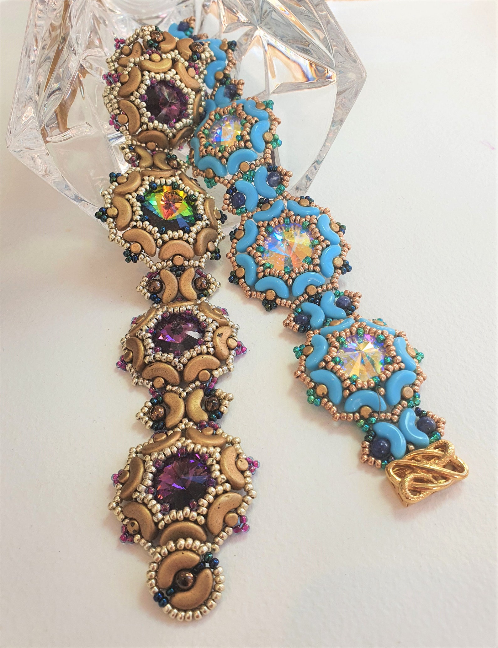 Beading Tutorial - Iris Bracelet PDF Beadwork PDF Pattern, Beaded ...
