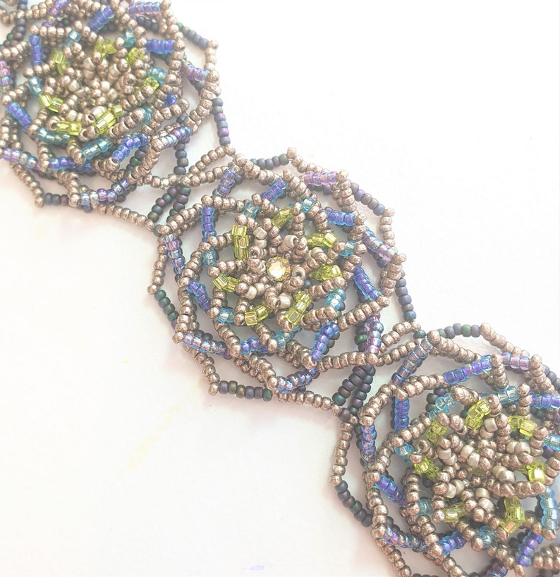 Beading Pattern Roses in Bloom Beaded Bracelet Tutorial - Etsy