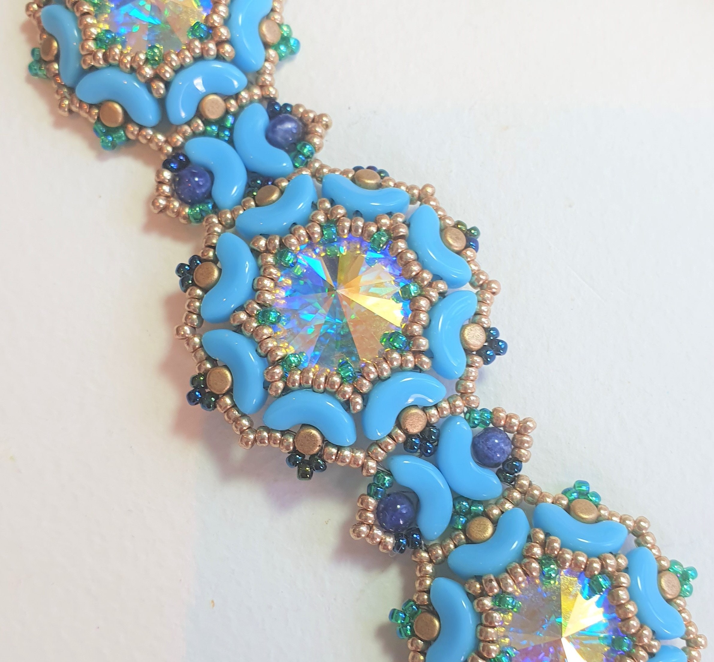 Beading Tutorial Iris Bracelet PDF Beadwork PDF Pattern, Beaded ...