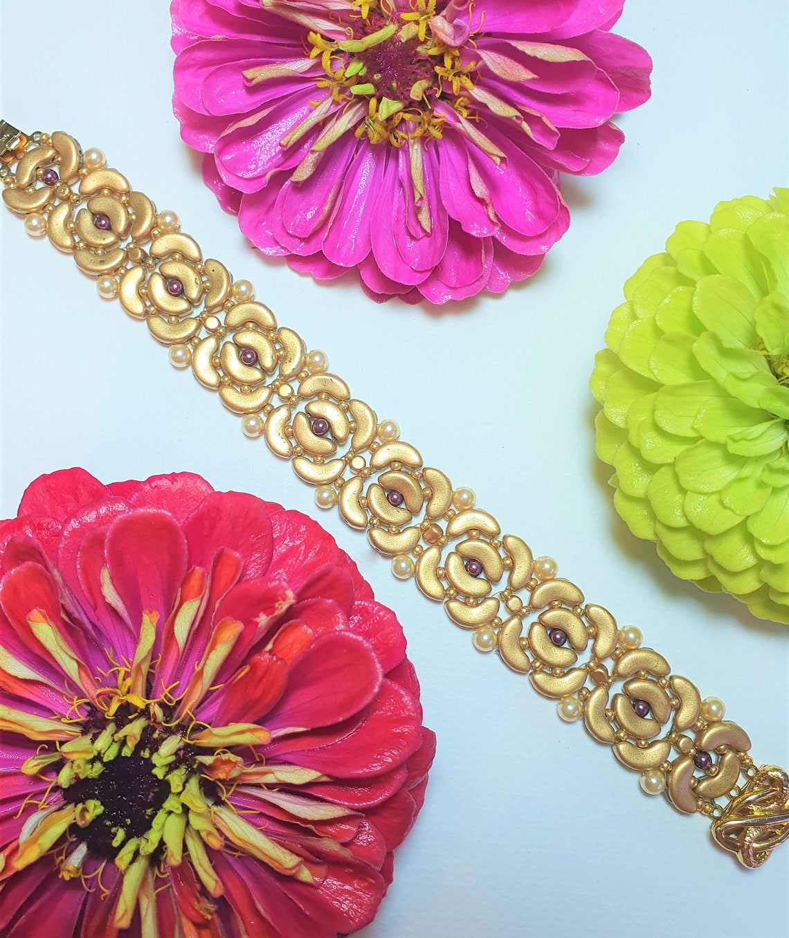 Beading Pattern - Biba Bracelet - Beadwork Tutorial PDF Download - Etsy