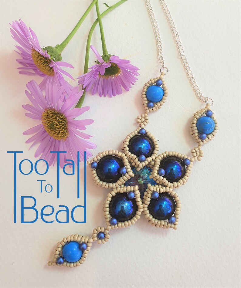 Beading Tutorial Dome Flower Pendant PDF Beading Tutorial - Etsy