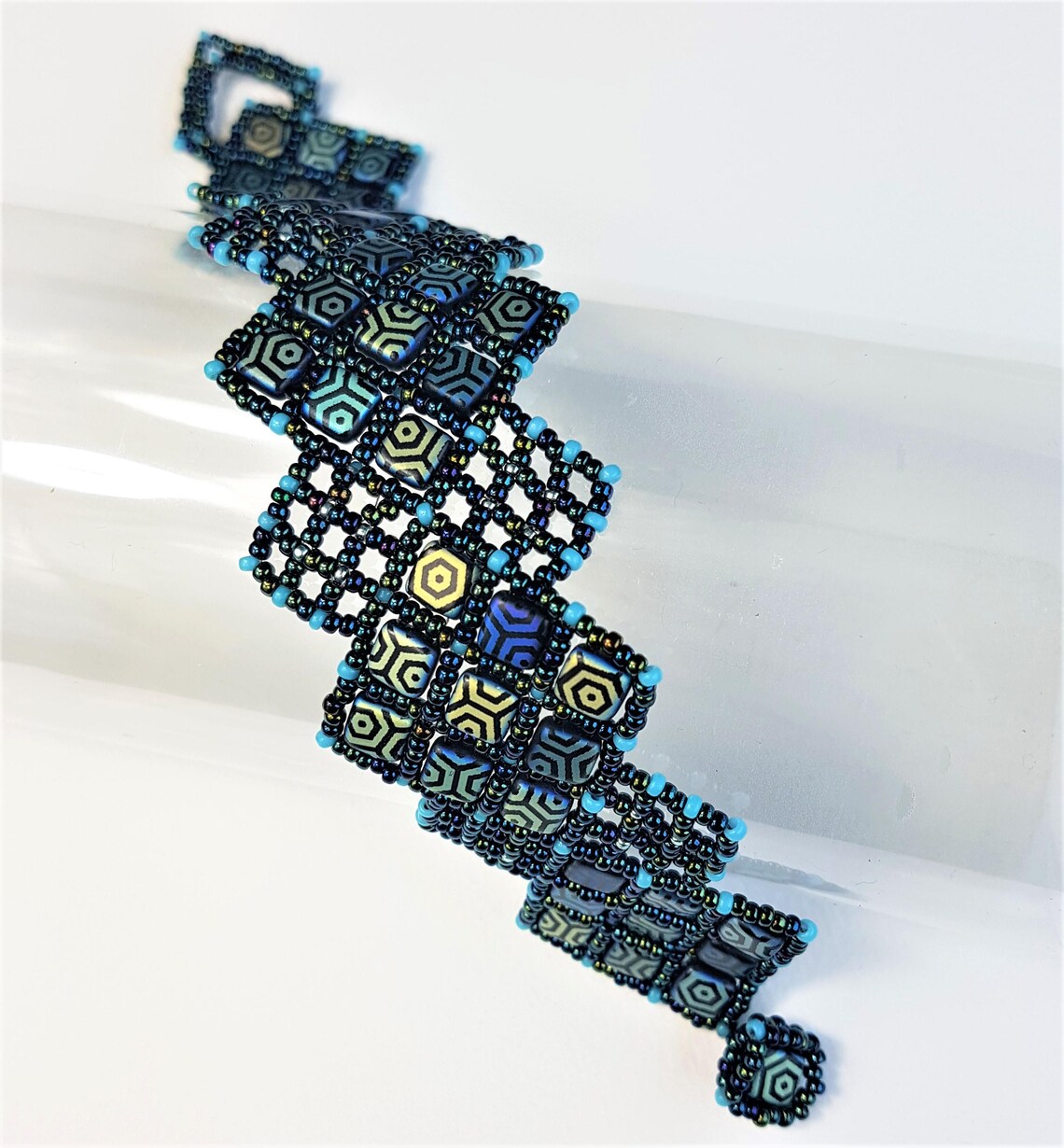 Tumbling Tiles Bracelet Beading PDF Tutorial - Etsy UK