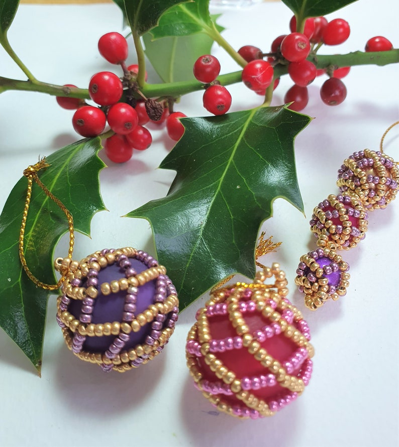 Christmas Bubble Bauble PDF Beading Tutorial - Etsy