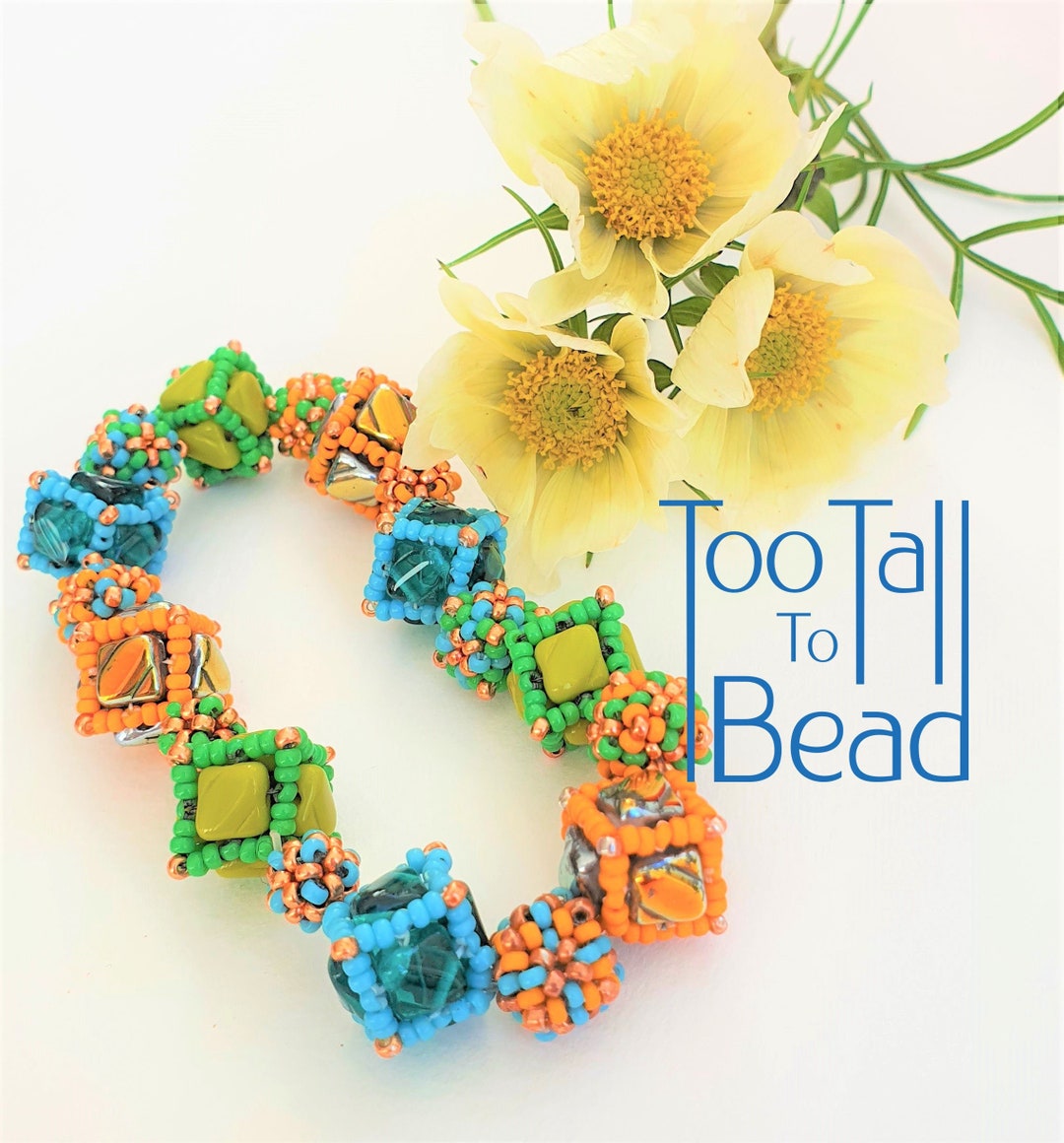 Big Cube Little Cube Bracelet - Beaded Bead - PDF Beading Tutorial ...