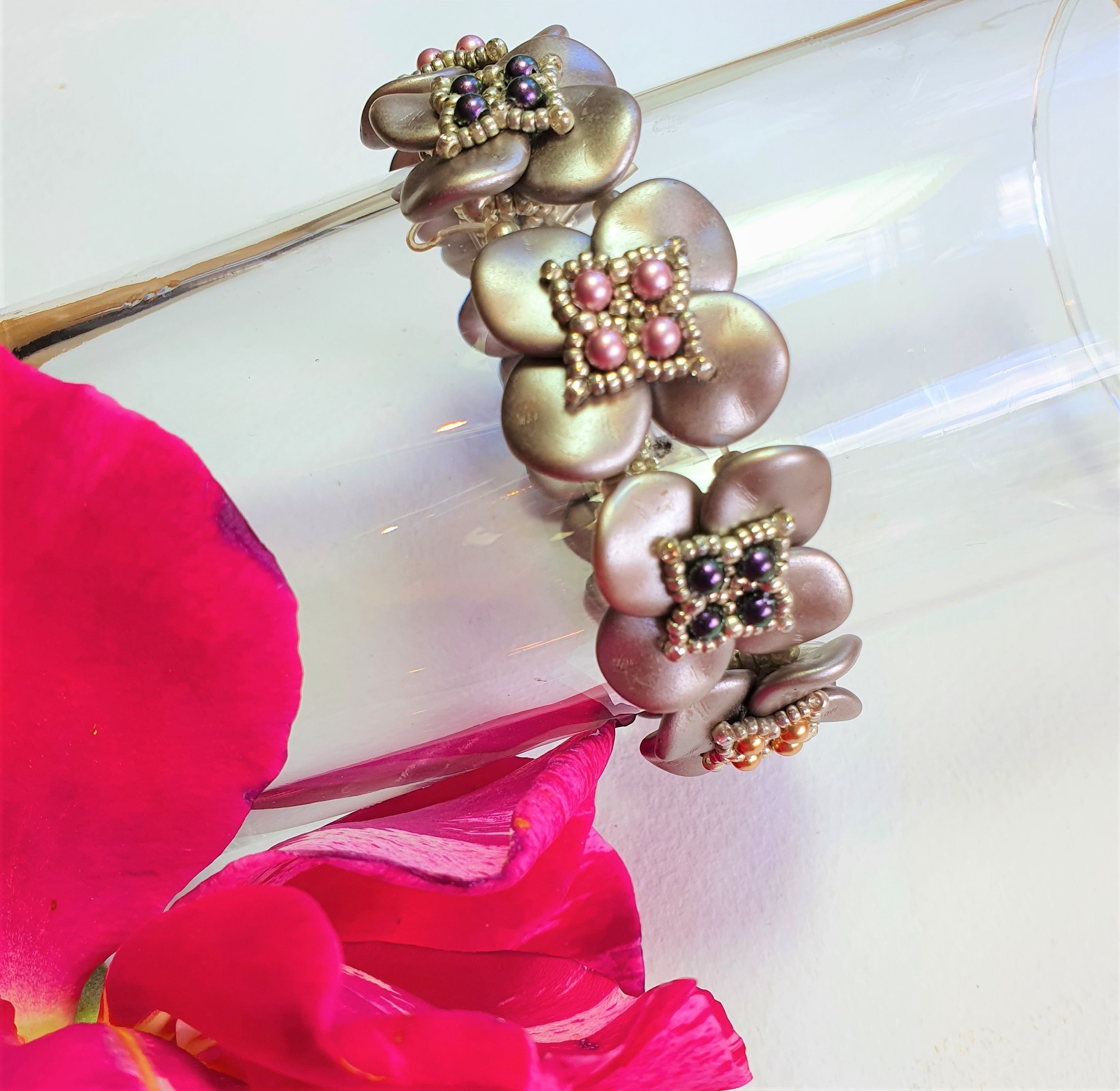 Beading Pattern Band of Clover Bracelet Beadwork Tutorial - Etsy