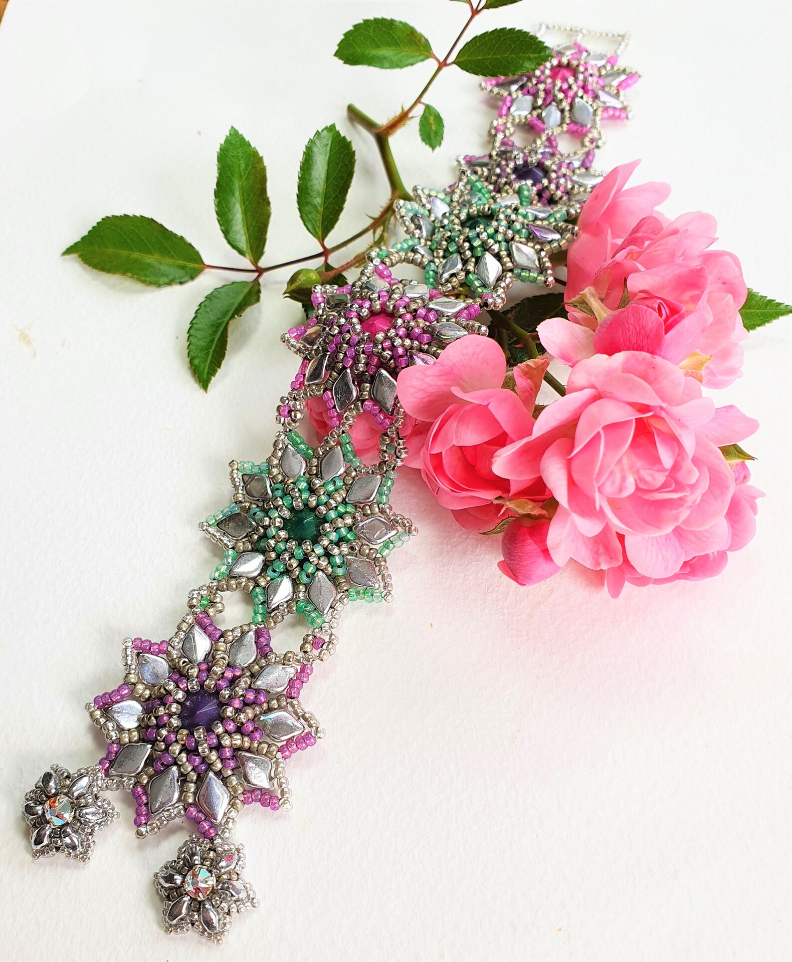 Beading Pattern 1234 Flowers Beadwork PDF Tutorial Make - Etsy