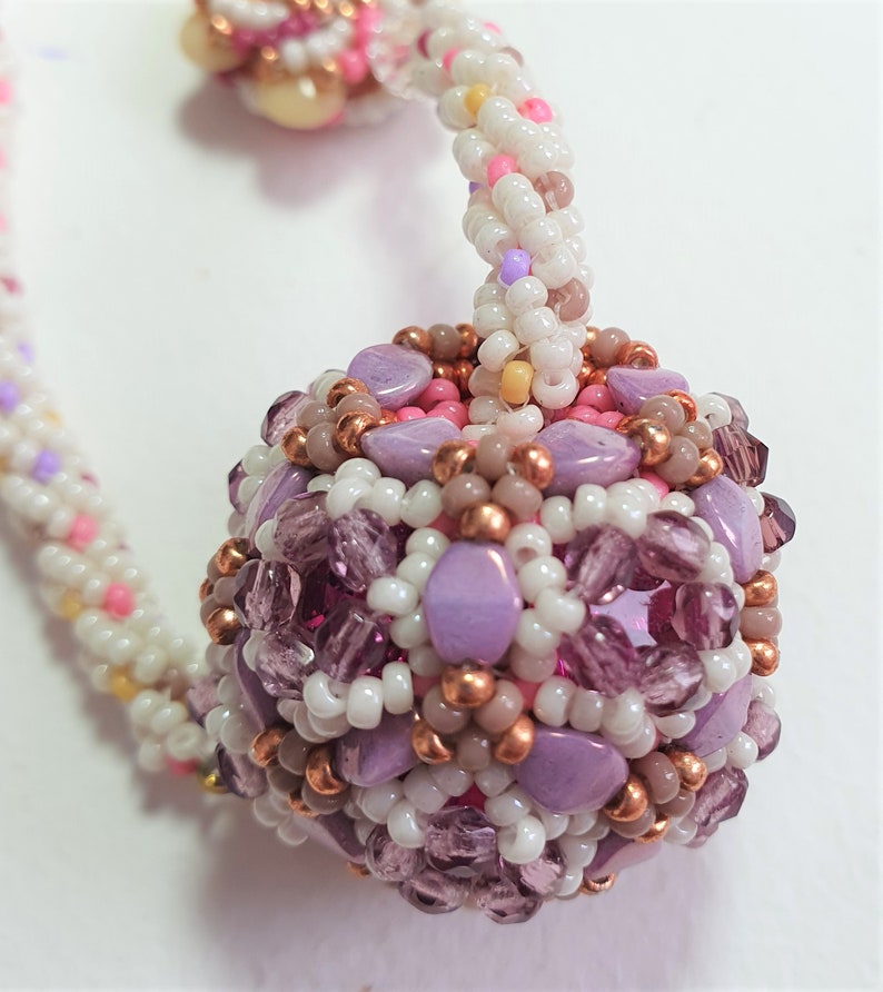 Beading Pattern - Pinch Ball Beaded Bead - Beadwork Tutorial PDF ...