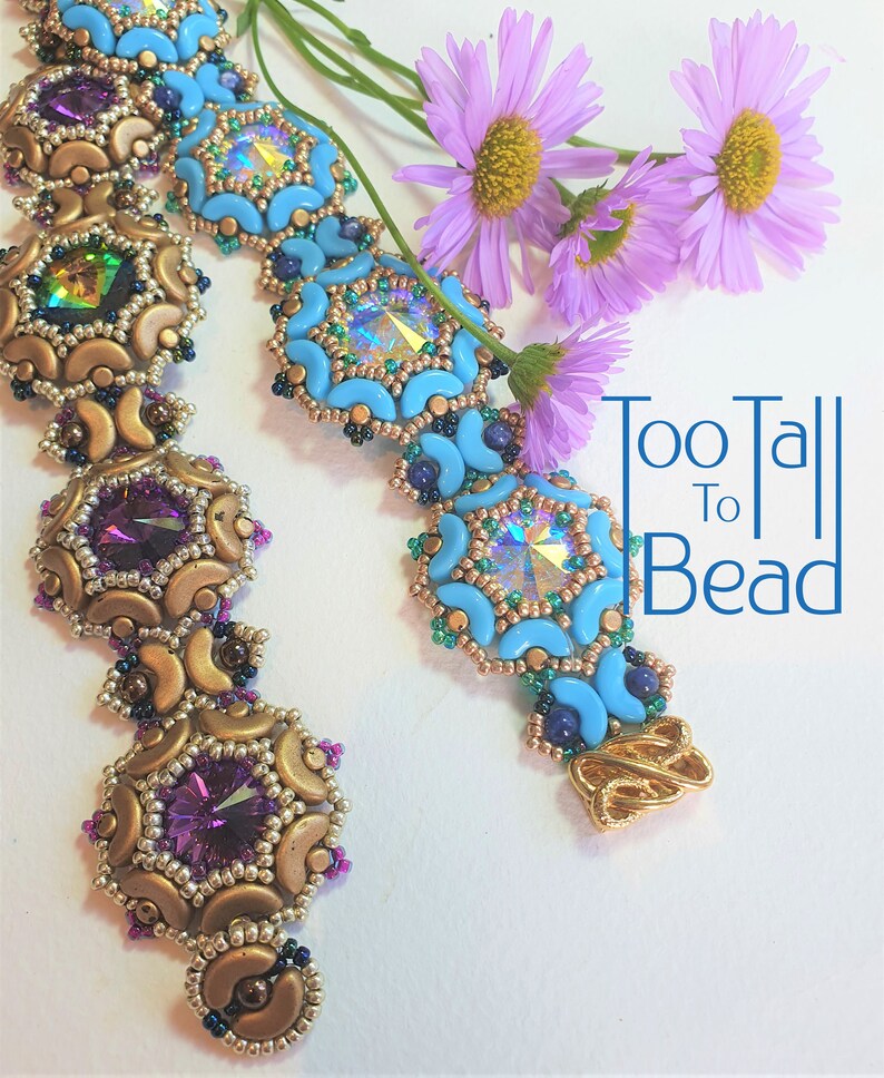 Beading Tutorial Iris Bracelet PDF Beadwork PDF Pattern, Beaded Bracelet - Etsy