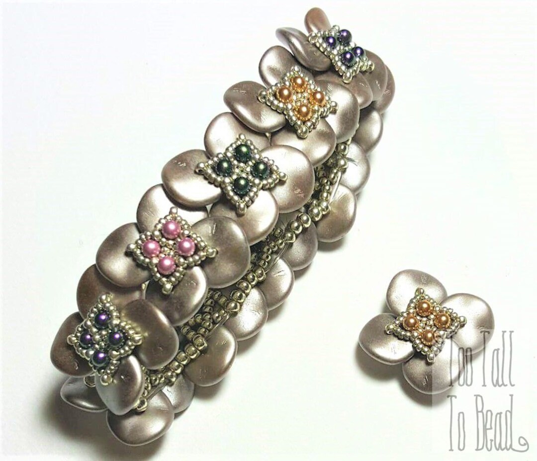 Beading Pattern - Band of Clover Bracelet - Beadwork Tutorial PDF ...