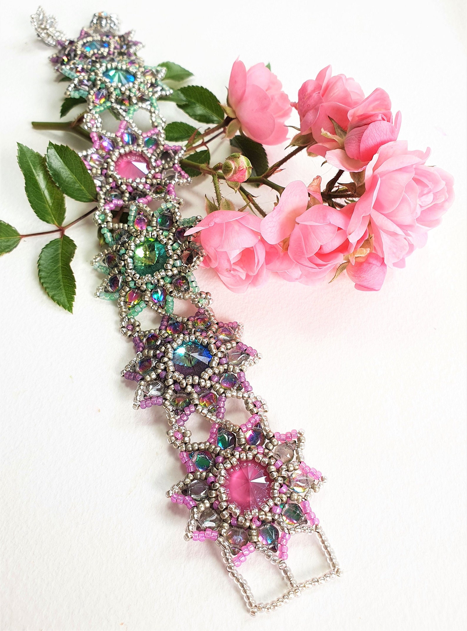 Beading Pattern 1234 Flowers Beadwork PDF Tutorial Make - Etsy