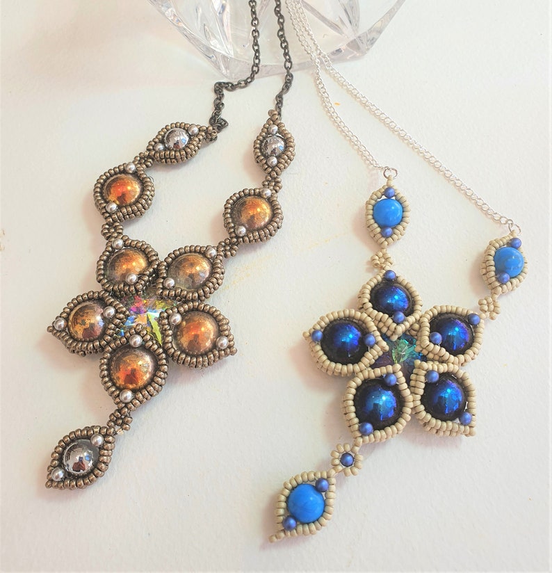 Beading Tutorial Dome Flower Pendant PDF Beading Tutorial - Etsy