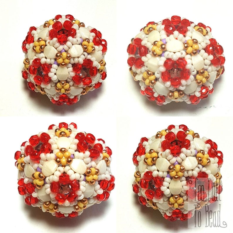 Beading Pattern Pinch Ball Beaded Bead Beadwork Tutorial PDF Download ...