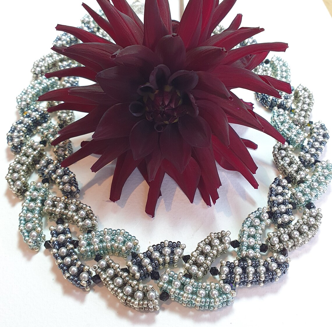 Beading Pattern Big Curl Bracelet and Necklace PDF - Etsy