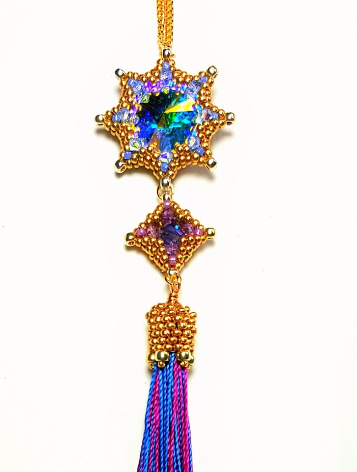 Beading Pattern Andromeda Stars Necklace Beadwork Tutorial | Etsy