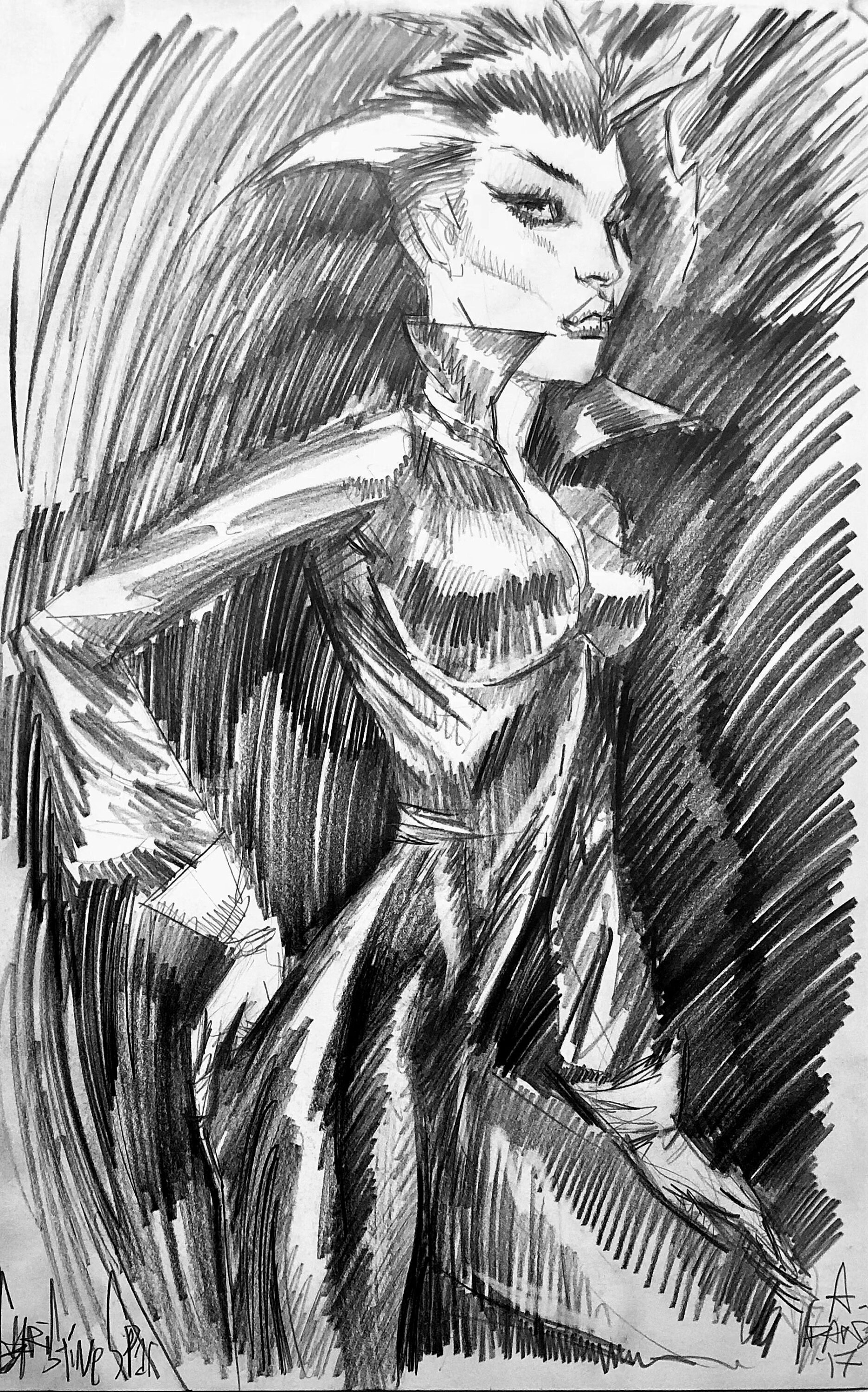 Detailed Grendel Drawing