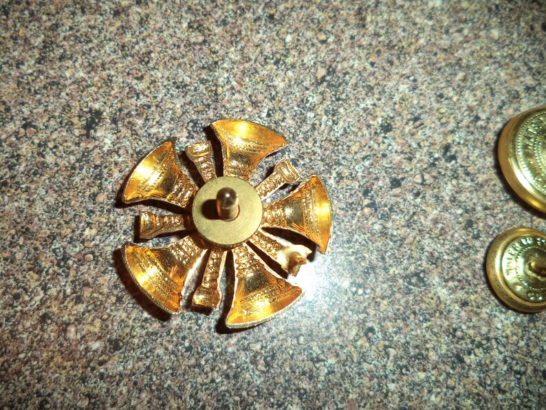 Vintage Fireman Uniform Buttons Joliet ILL. Waterbury Button Co. Conn ...