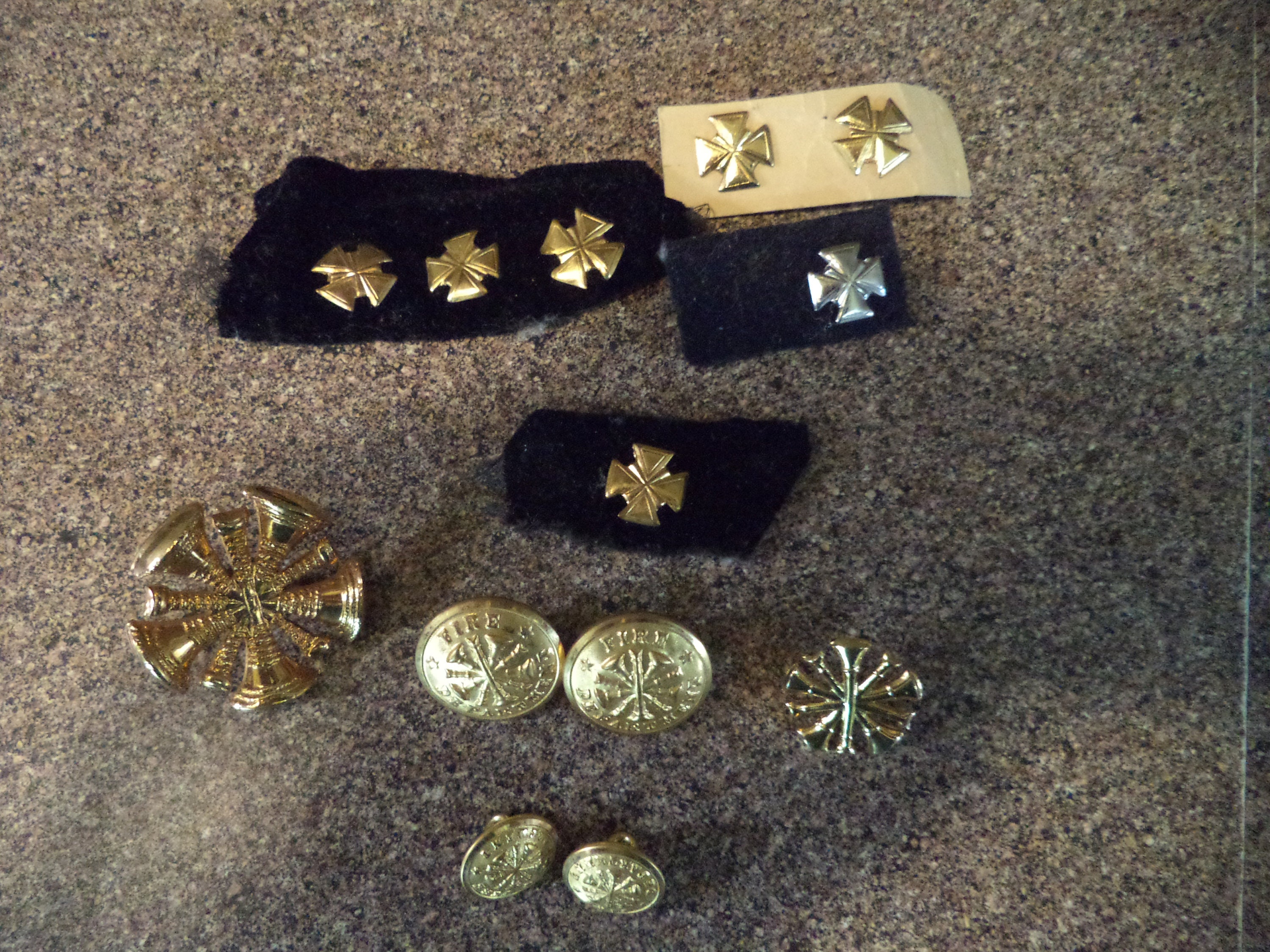 Vintage Fireman Uniform Buttons Joliet ILL. Waterbury Button Co. Conn ...