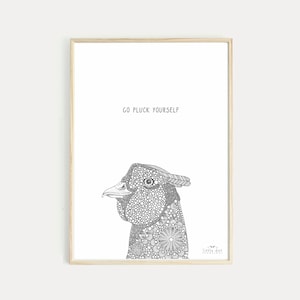 Rude Pheasant Poster Print Funny Pun Humor Humour Animal Art Little Dot ...