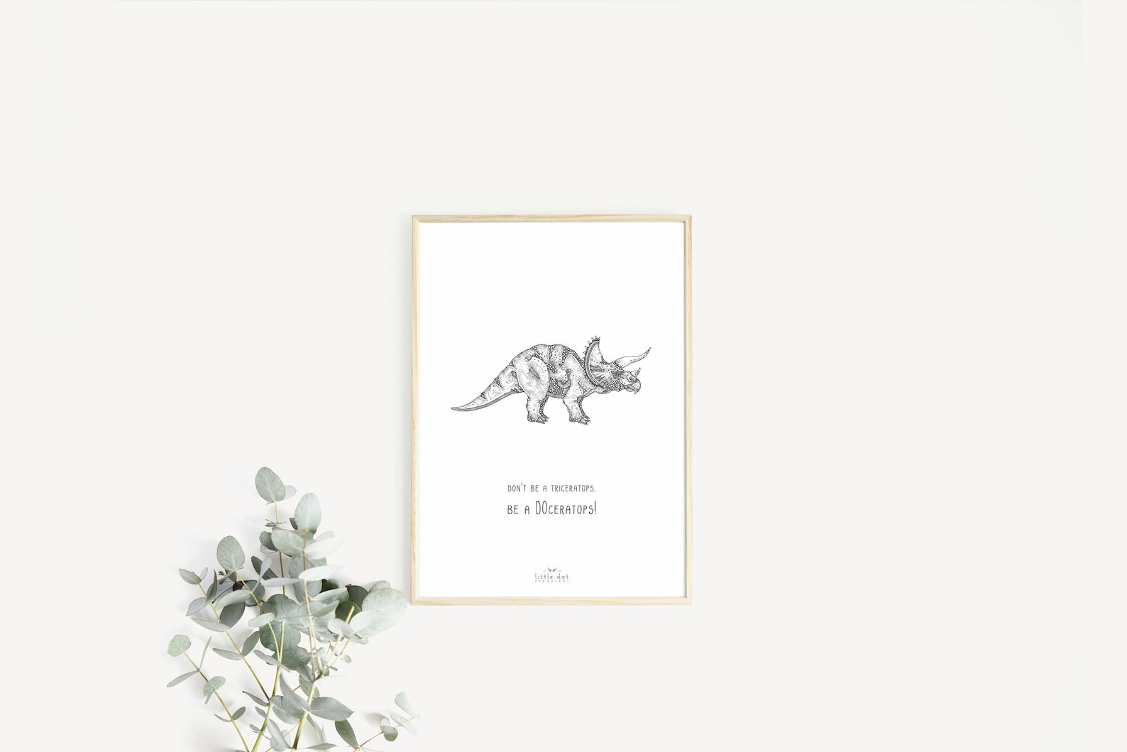 Motivational Dinosaur Poster Print Triceratops Doceratops - Etsy