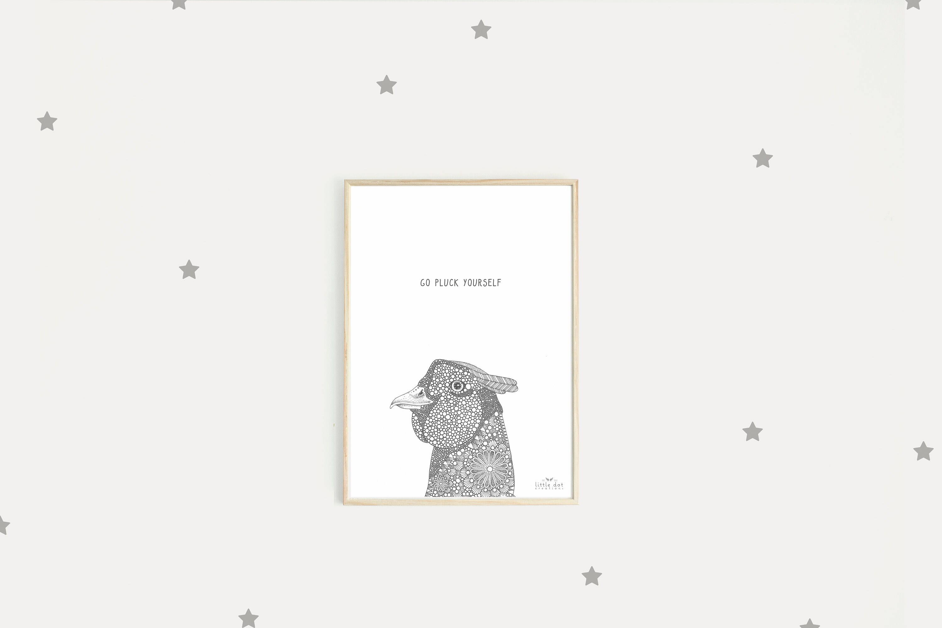 Rude Pheasant Poster Print Funny Pun Humor Humour Animal Art Little Dot ...