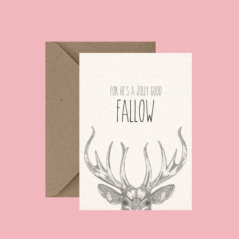 Animal Pun Greeting Card Stag Deer Humor Humour Funny - Etsy
