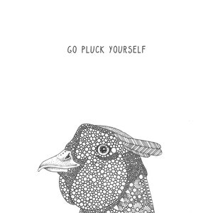Rude Pheasant Poster Print Funny Pun Humor Humour Animal Art Little Dot ...