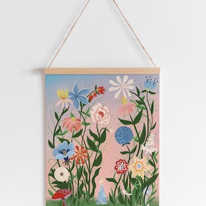 Tove Jansson Moomin Print: Swedish Fairytale Art, Flower Field Poster ...