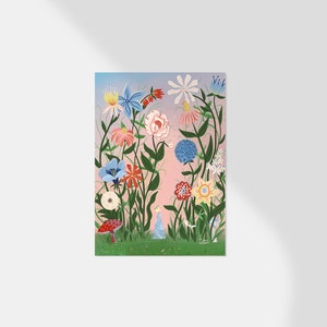 Tove Jansson Moomin Print: Swedish Fairytale Art, Flower Field Poster ...