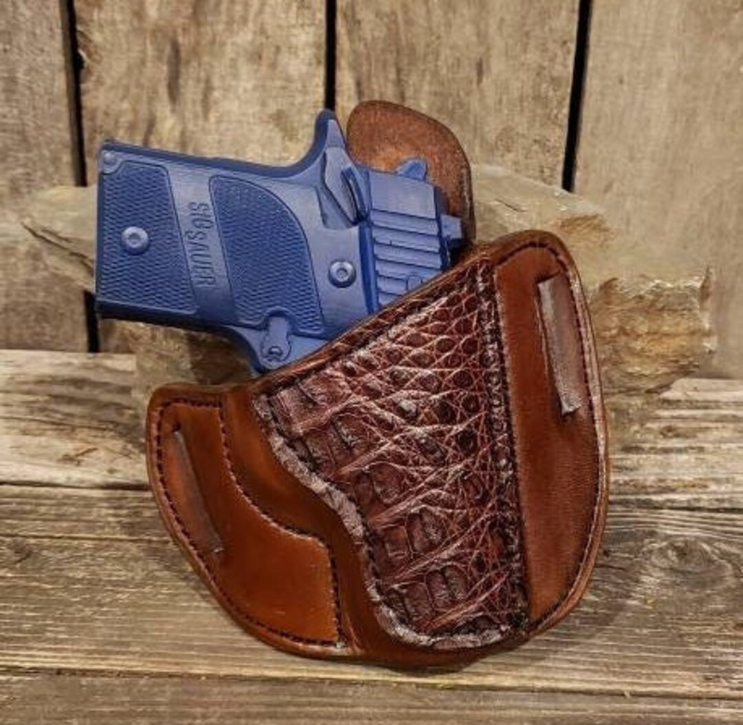 SIG P938 Custom Handmade Leather Holster With Caiman, Sig Holster ...