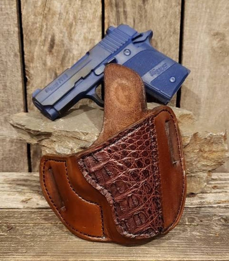 SIG P938 Custom Handmade Leather Holster With Caiman, Sig Holster ...