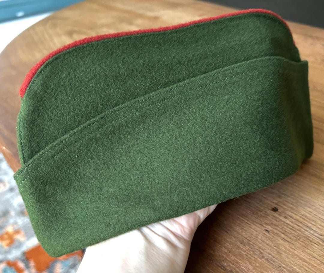 French Foreign Legion Side Cap-1950s-size 56-limoges-hunter Green-army ...