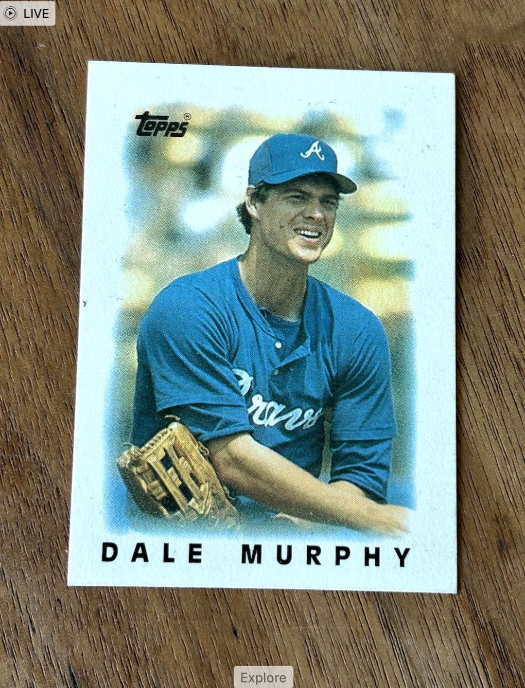 Dale Murphy - Baseball Card - Mini Card - 3x2 Inches - 1986 - Outfield ...