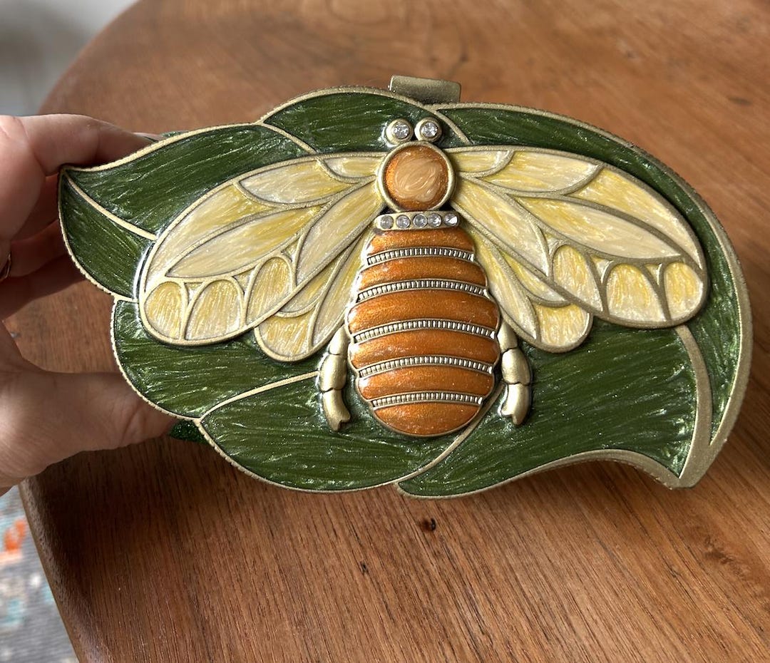 Trinket Box-jewelry Box-bee Box-queen Bee Box-heavy Jewelry Box-large ...