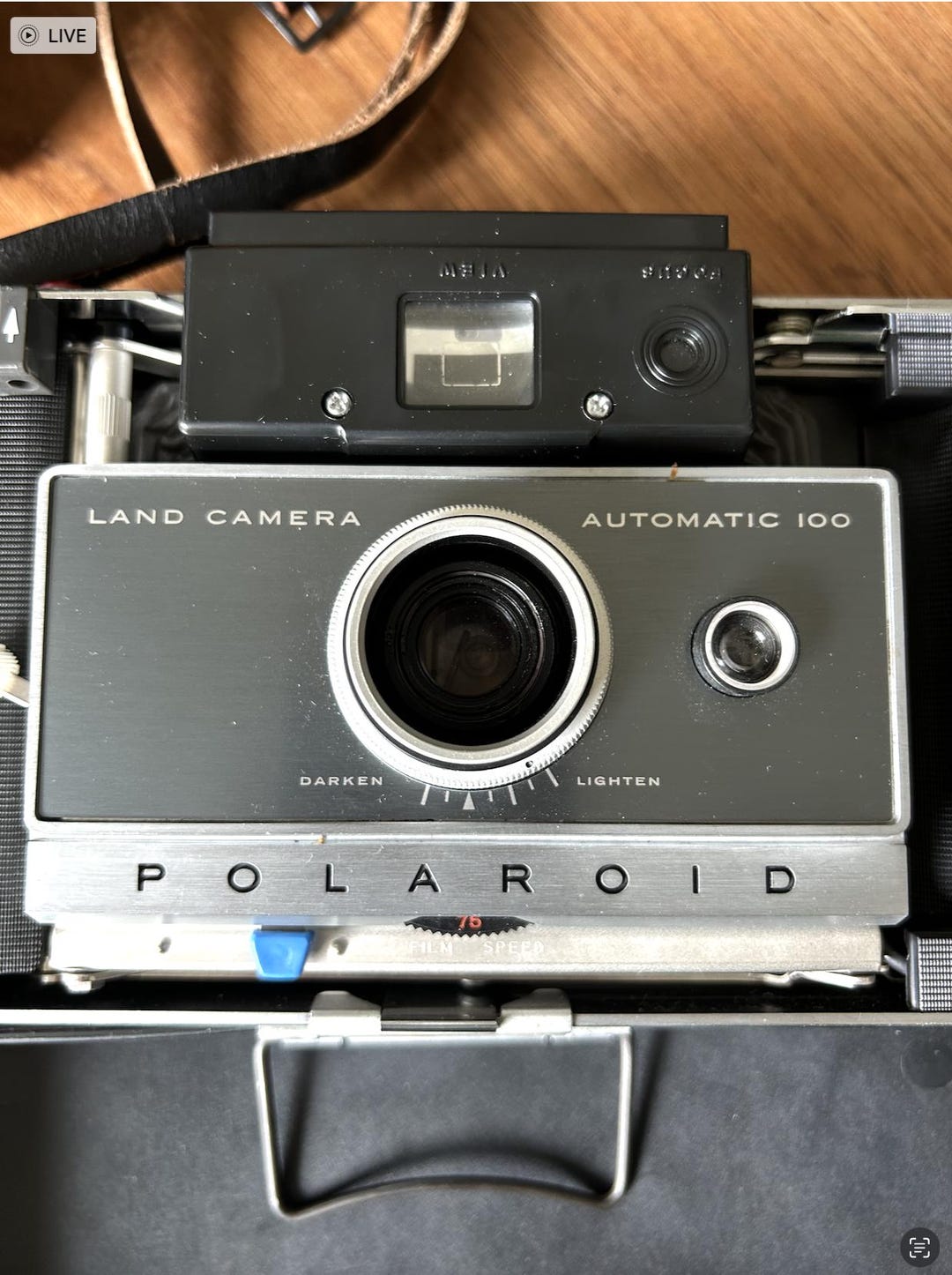 Vintage Camera-poloaroid-land Camera 100-vintage Fold Out Camera-black ...