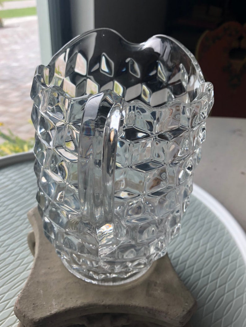 Fostoria-crystal-pitcher-cube Pattern-water Pitcher-lemonade Pitcher ...