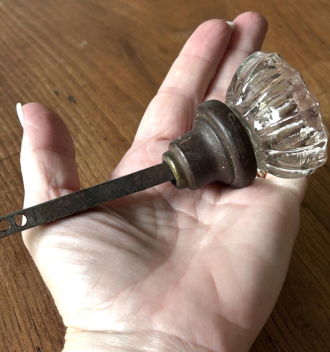 Door Knob - Clear Glass - Glass Doorknobs - Clear Door Knobs - Vintage Door Knobs - Without ...