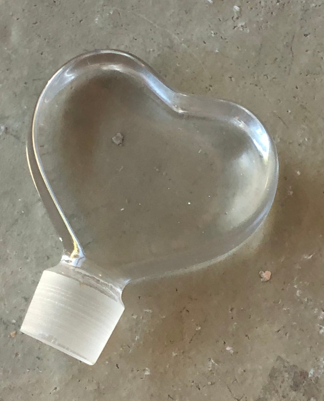 Clear Glass Bottle Stopper-heart Shaped-glass Stopper-glass Bottle ...